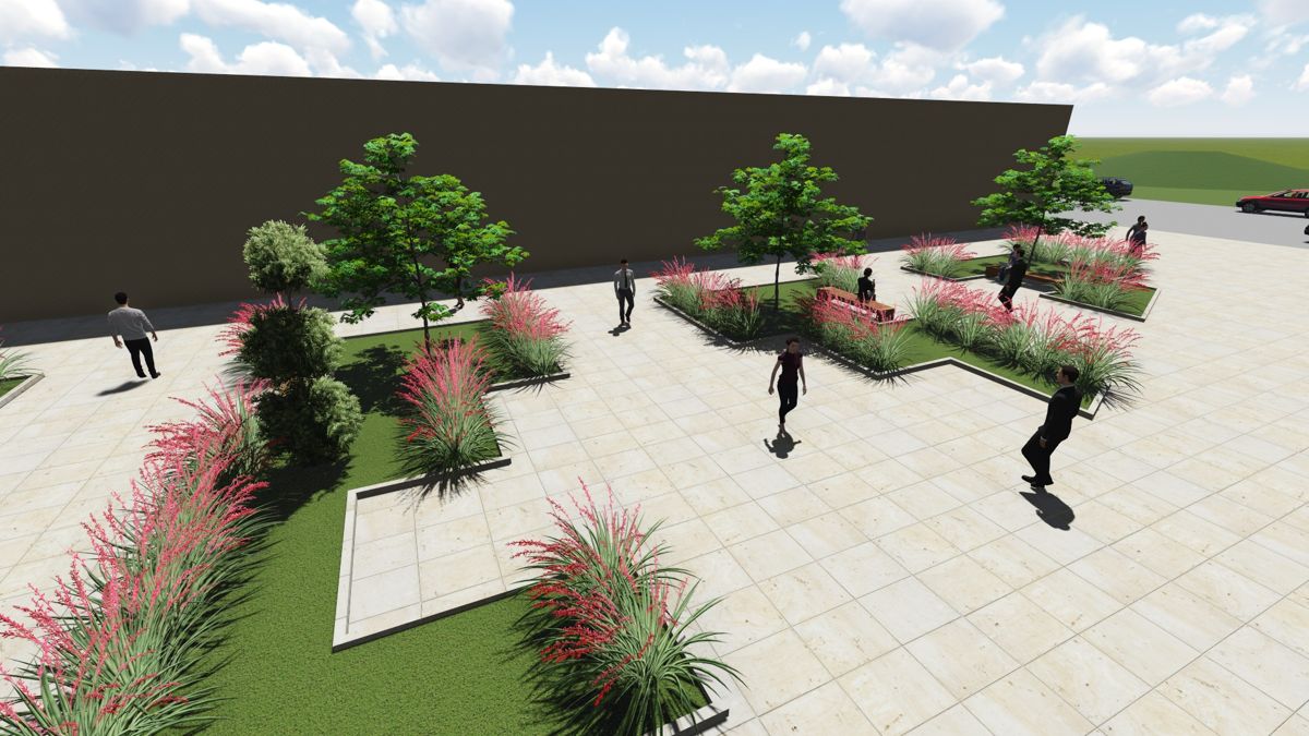 An Example of Business Center Landscaping Design Project Work - Easy ...