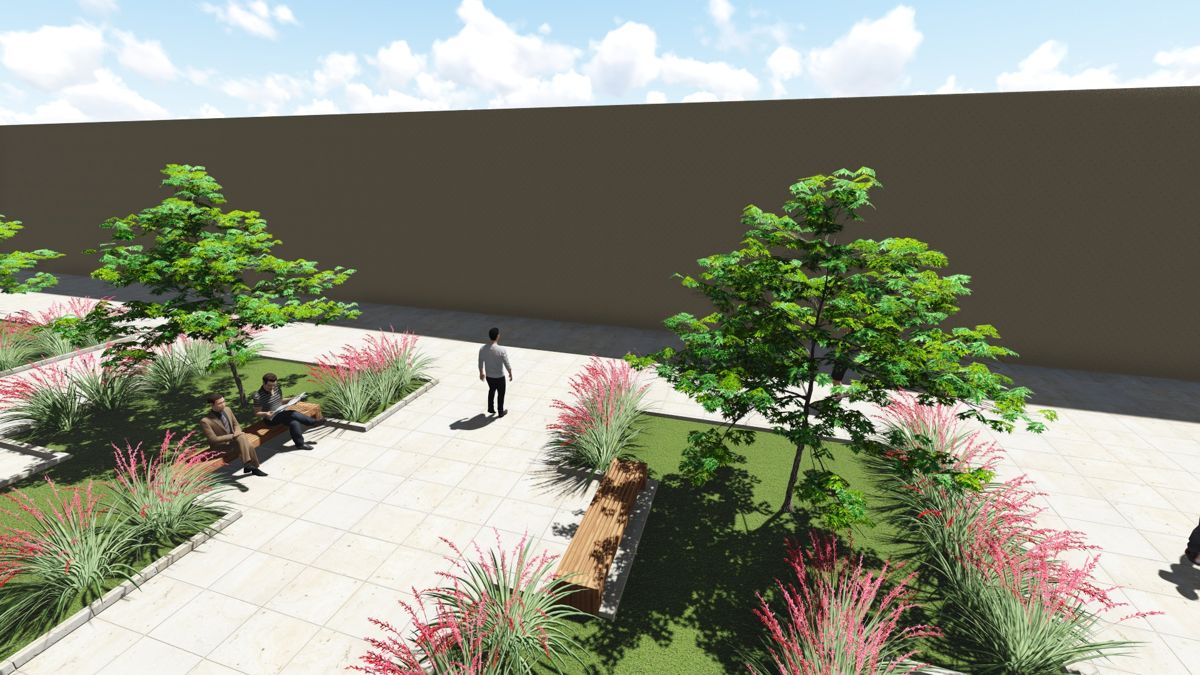 An Example of Business Center Landscaping Design Project Work - Easy ...